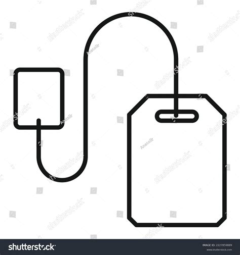 Black Tea Bag Icon Outline Vector Stock Vector Royalty Free 2227859889 Shutterstock
