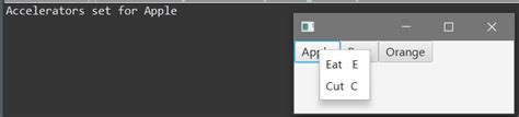 Java JavaFX Set Accelerator Inside Event Handler Does Not Work Stack Overflow