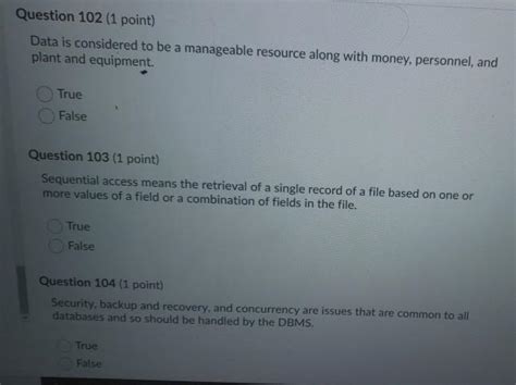 Solved Question 105 1 Point The Entity Relationship E R