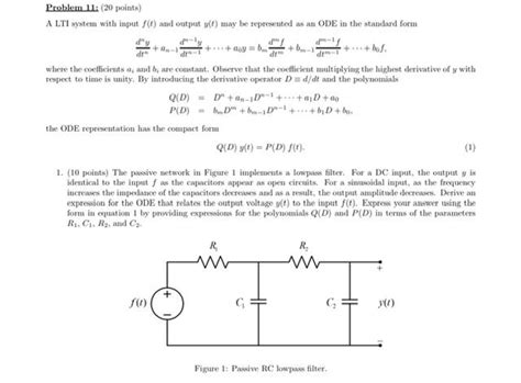 Solved Problem Points A LTI System With Input F T Chegg