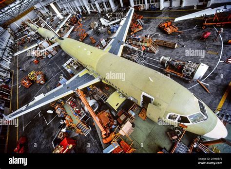 France Haute Garonne 31 Toulouse Blagnac Assembly Line Of An Airbus
