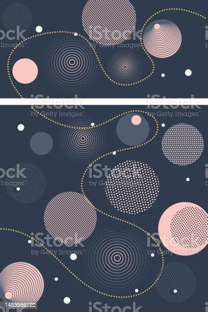 Modern Geometric Backgrounds From Circles With Space For Text Business Card Advertising Flyer