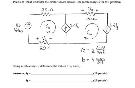 solved problem two consider the circuit shown below use