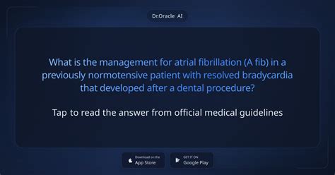 What Is The Management For Atrial Fibrillation A Fib In A Previously