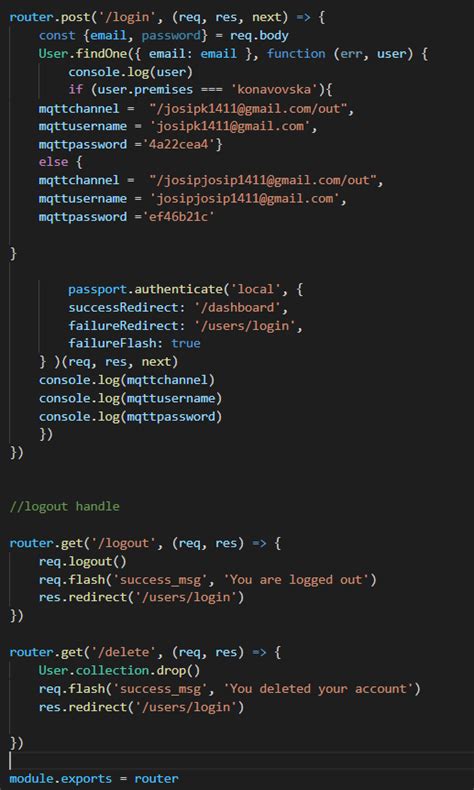 Exporting Variable Along With Router Rexpressjs