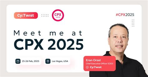 Checkpoint Cpx Informationsecurity Cpx2025 Cpxvegas2025 Cisos… Eran Orzel