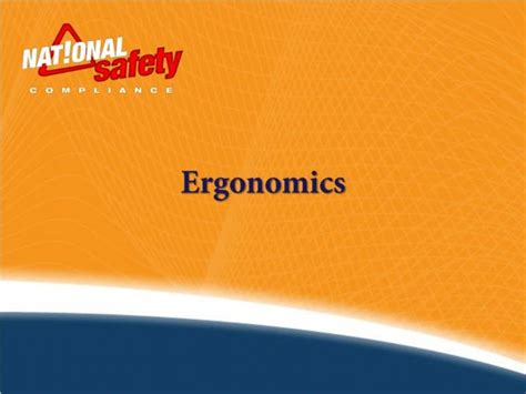 PPT Ergonomics PowerPoint Presentation Free Download ID