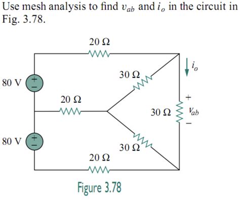 Answered Use Mesh Analysis To Find Vab And I In Bartleby