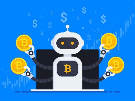 Premium Vector Cryptocurrency Trading Bot Vector Illustration