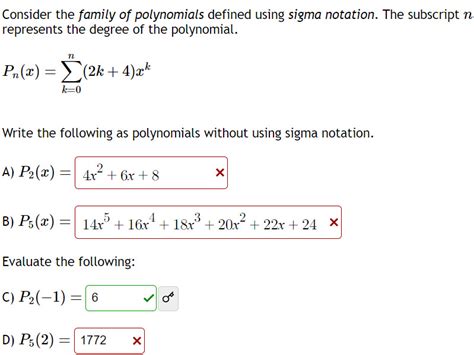 Solved Consider the family of polynomials defined using | Chegg.com