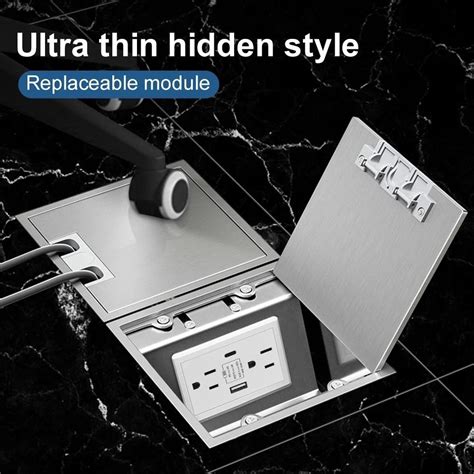 Viswe Floor Outlet Multi Socket Floor Mounted Outlet Usb Socket 3 Pin
