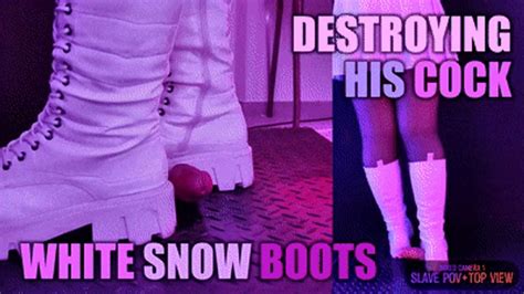 Bootjob Agresivo En Botas De Combate Blancas Para La Nieve Pisoteo Post Orgasmo Con Tamystarly