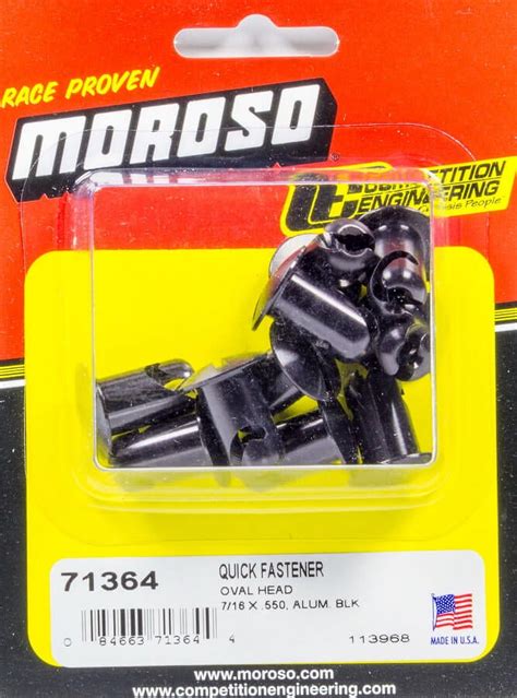 Moroso For Quick Fastener Oval Head 716in X 550in Aluminum