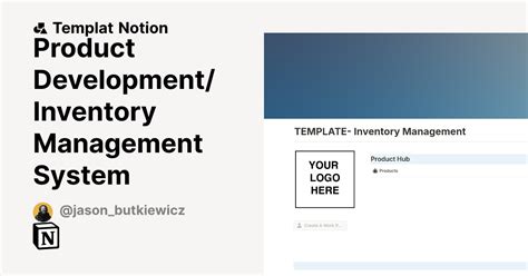 Templat Product Development Inventory Management System Notion