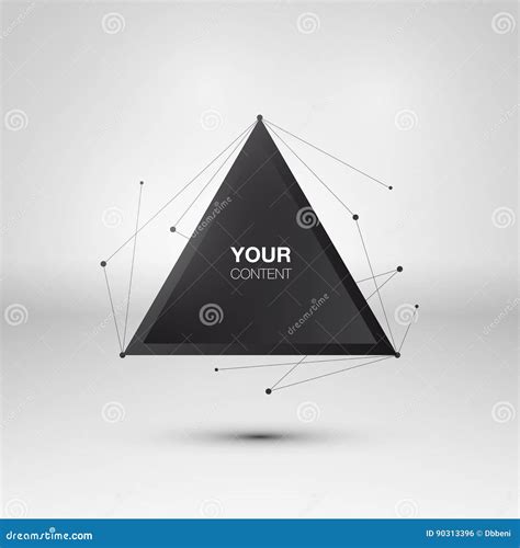 Abstract Triangle Text Box Design Stock Vector Illustration Of Angular Modern 90313396