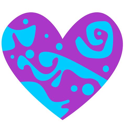 Light Blue And Purple Heart 32405929 Png