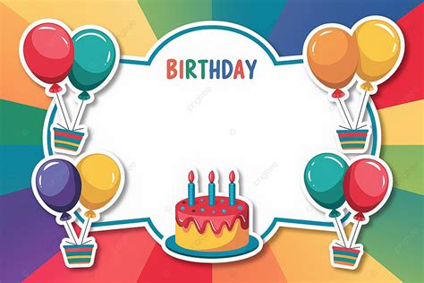 Beautiful Birthday Card Template Design With Colorful Background