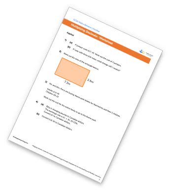 Multiplying Decimals Worksheet GCSE Maths FREE Third Space Learning