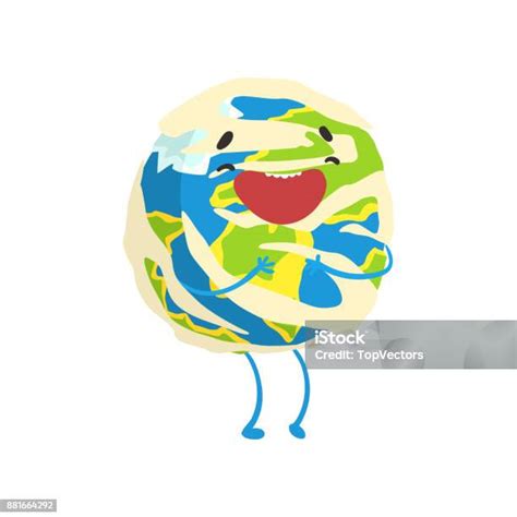 행복 미소 만화 지구 행성 캐릭터 재미 있는 글로브 Emoji 벡터 일러스트 레이 션 개념에 대한 스톡 벡터 아트 및 기타 이미지 개념 귀여운 녹색 Istock