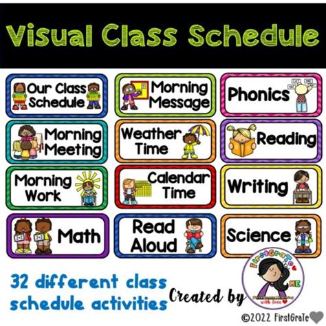 Editable Visual Class Schedule Made By Teachers