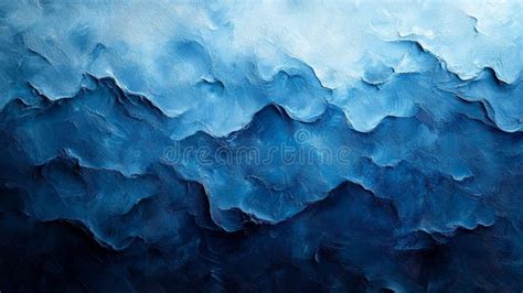 Deep Blue Layered Waves In Textured Art Stock Illustration Illustration Of Movement Ripple
