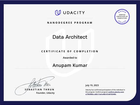 Anupam Kumar On Linkedin Im Happy To Share That Ive Obtained A New Certification Data Architect