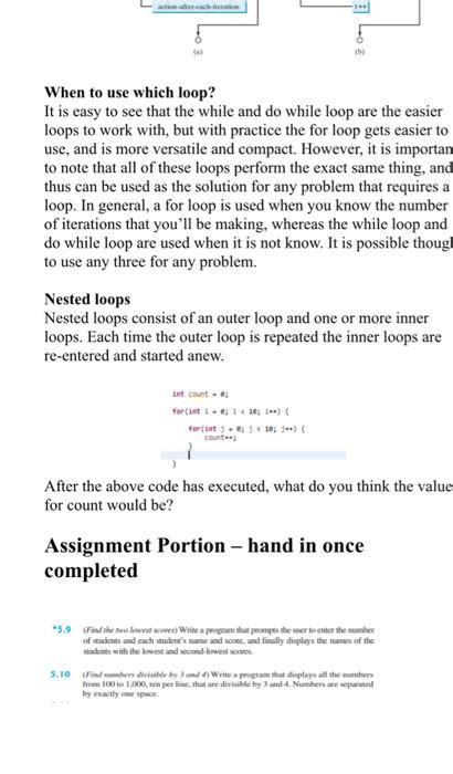 Solved When To Use Which Loop It Is Easy To See That The Chegg Com
