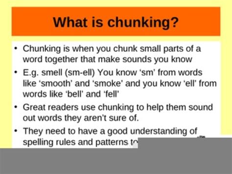 Chunking Method English