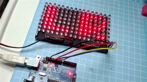 arduino uno max7219 youtube