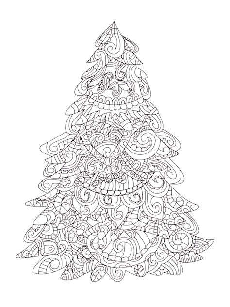 Free Christmas Tree Coloring Pages For Adults