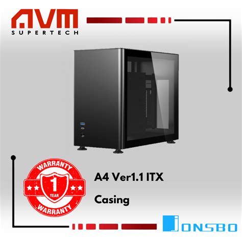 Avm Jonsbo A4 Ver1 1 Itx Pc Casing Desktop Casing Black Shopee Malaysia