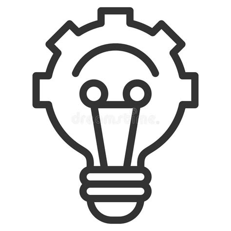 Solution Idea Icon Line Vector Illustration Stock Vector Illustration Of Line Stem 260320524