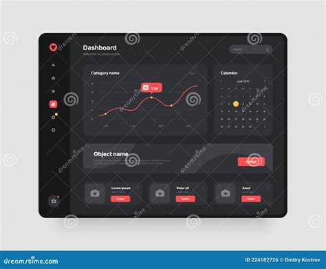 Wireframes Screens Dashboard Ui And Ux Kit Design Stock Vector Illustration Of Analytics