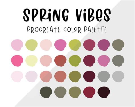 Spring Procreate Color Palette 063 Etsy