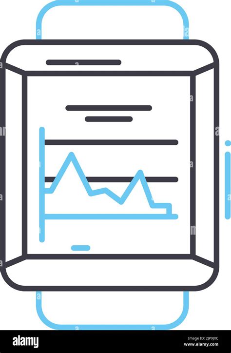 Smart Watch Device Line Icon Outline Symbol Vector Illustration Concept Sign Stock Vector