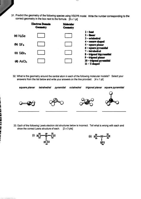 Solved Predict The Geometry Of The Following Species Chegg