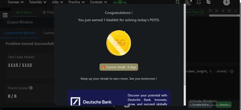 samyuktha v on linkedin geeksforgeeks 21daychallenge day6complete