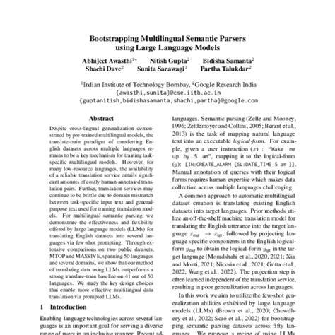 bootstrapping multilingual semantic parsers using large language models