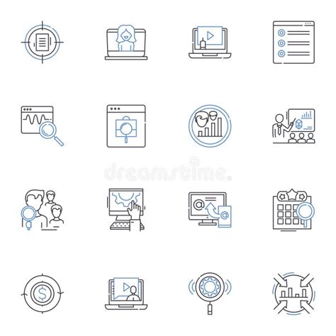 Appraisal Line Icons Collection Evaluation Assessment Rating Valuation Analysis