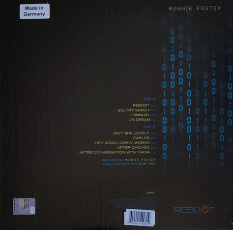 Ronnie Foster Reboot Vinyl Lp Blue Note Unity Audio Canada