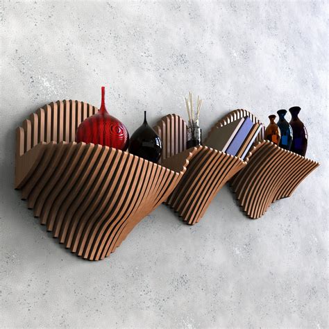 Parametric Wall Art Parametric Style Floating Shelf Pfs 003 Digital Files For Floating Shelves