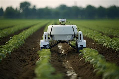 Robot Assistants In Agriculture Technology Concept Stock Illustration Illustration Of Farmers