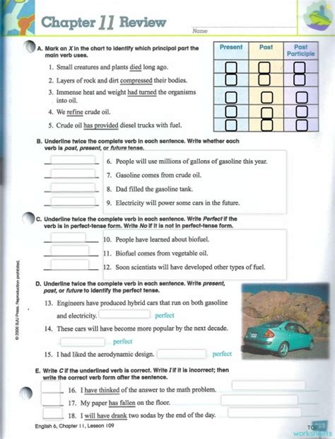 Lesson 109 Chapter 11 Review Pg 213 214 Interactive Worksheet
