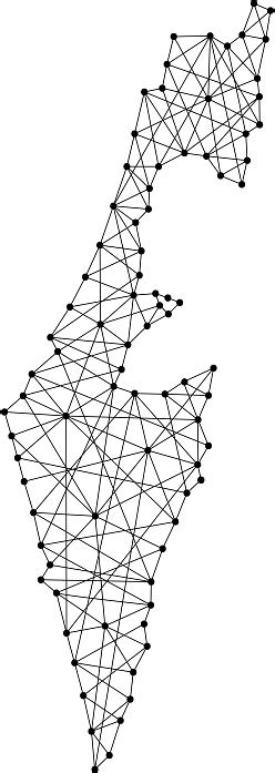 다각형 블랙 라인과 벡터 일러스트 레이 션의 점 들에서 이스라엘의 지도 0명에 대한 스톡 벡터 아트 및 기타 이미지 0명 3차원 형태 개념과 주제 Istock
