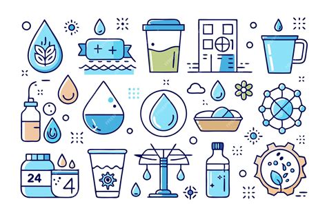 Illustration Of Water Conservation Usage And Water Cycle Premium Ai