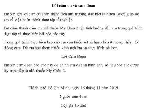 Lời Cam Đoan Trong Báo Cáo Thực Tâp Cách Viết And Mẫu Tham Khảo