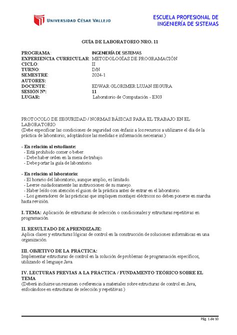 ra la sexualidad desarrollo personal Editar INGENIERÍA DE SISTEMAS GUÍA DE LABORATORIO NRO
