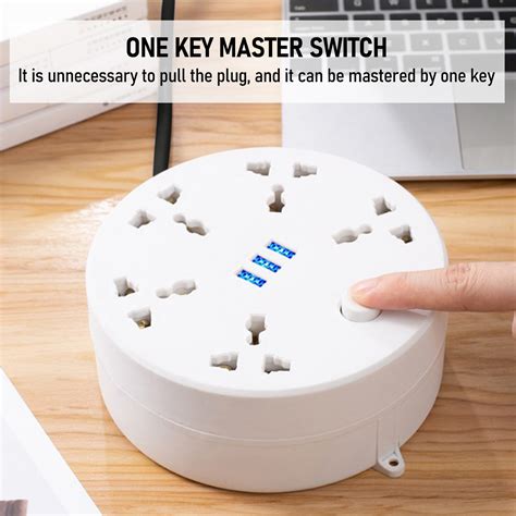 travel power strip 6 56ft extension cord with 3 usb ports 5 outlet