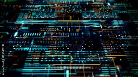 4k Futuristic Background With Digital Data Code And Hud Elements Perfect For Text Titles And