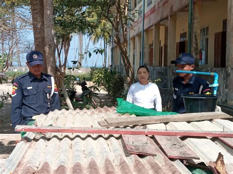 ရွှေသောင်ယံမြို့ စာသင်ကျောင်းများ၌ မီးဘေးလုံခြုံရေး စစ်ဆေးမှုလုပ်ငန်းမ